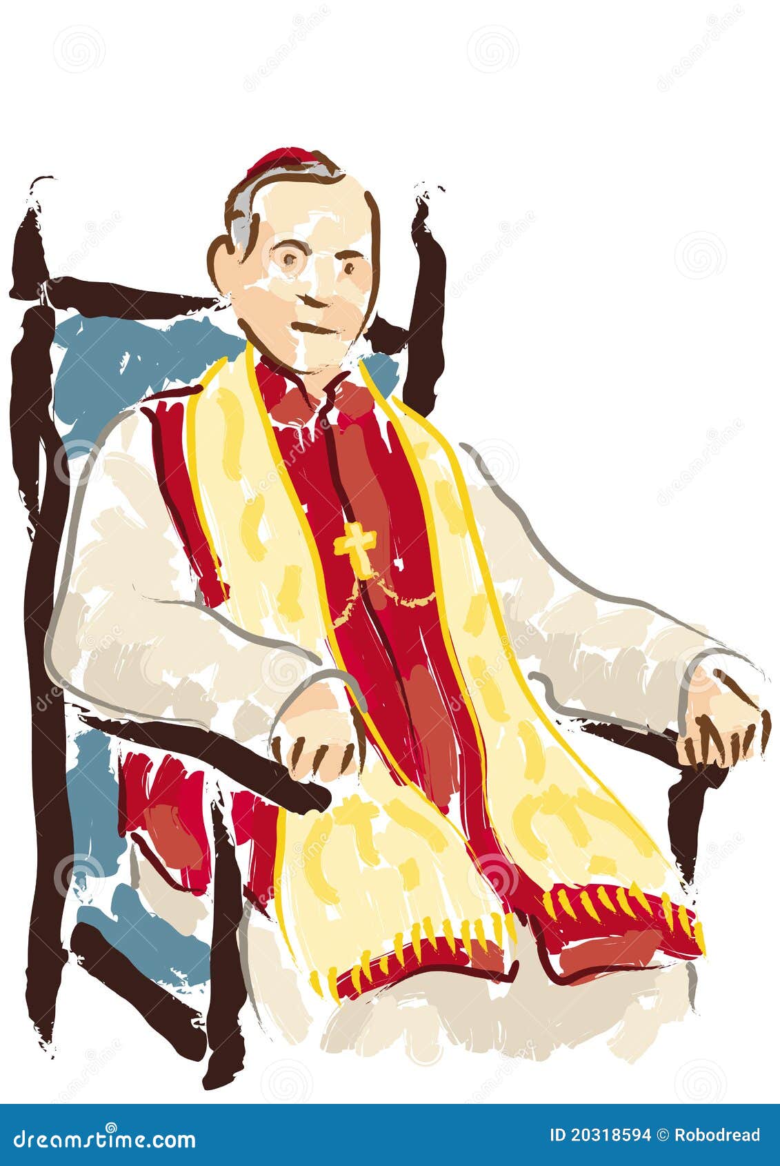 Portrait of Cardinal stock vector. Illustration of believer - 20318594