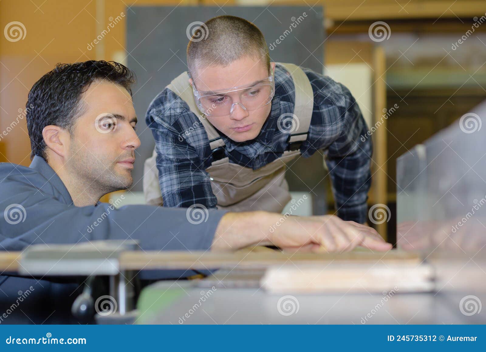 Portrait Carpenter in Training Stock Photo - Image of construction ...