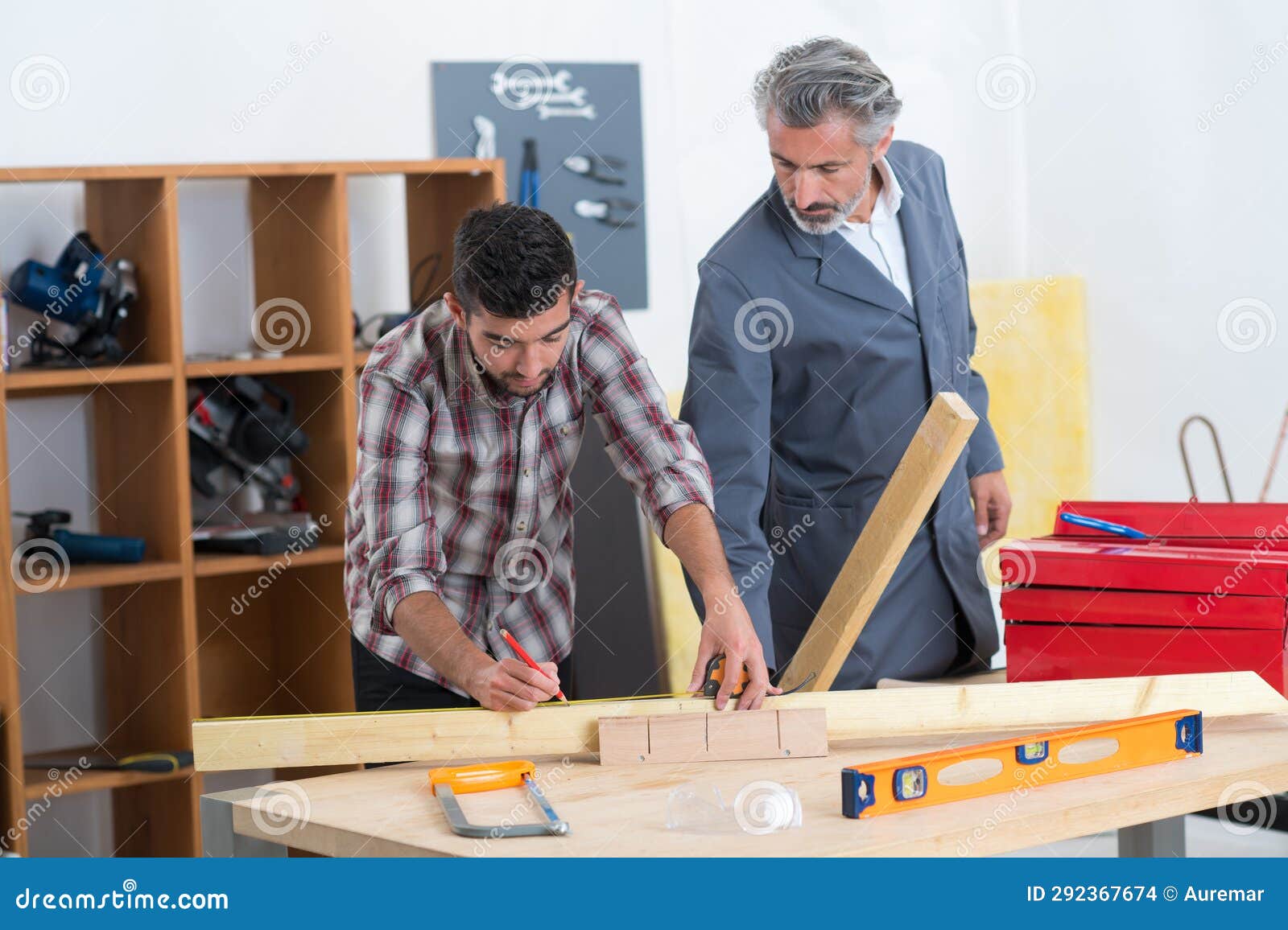 Portrait Carpenters at Work Stock Photo - Image of spirit, tools: 292367674