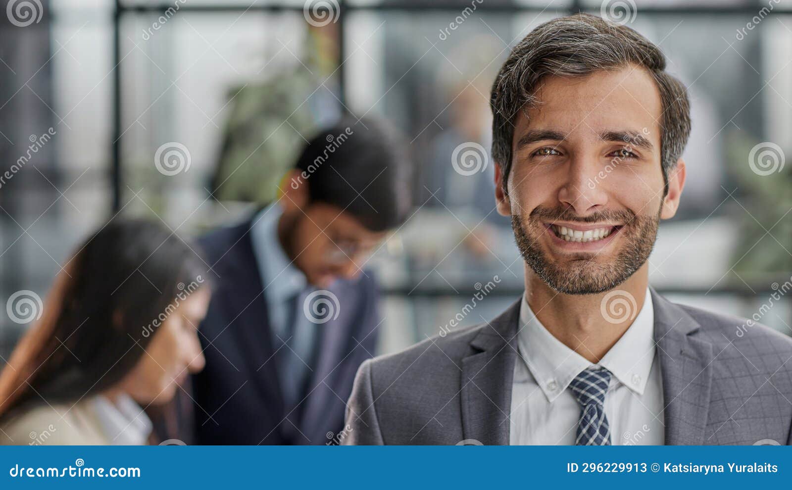 Portrait Of Casual Caucasian Male Worker Looking At Camera Stock Image