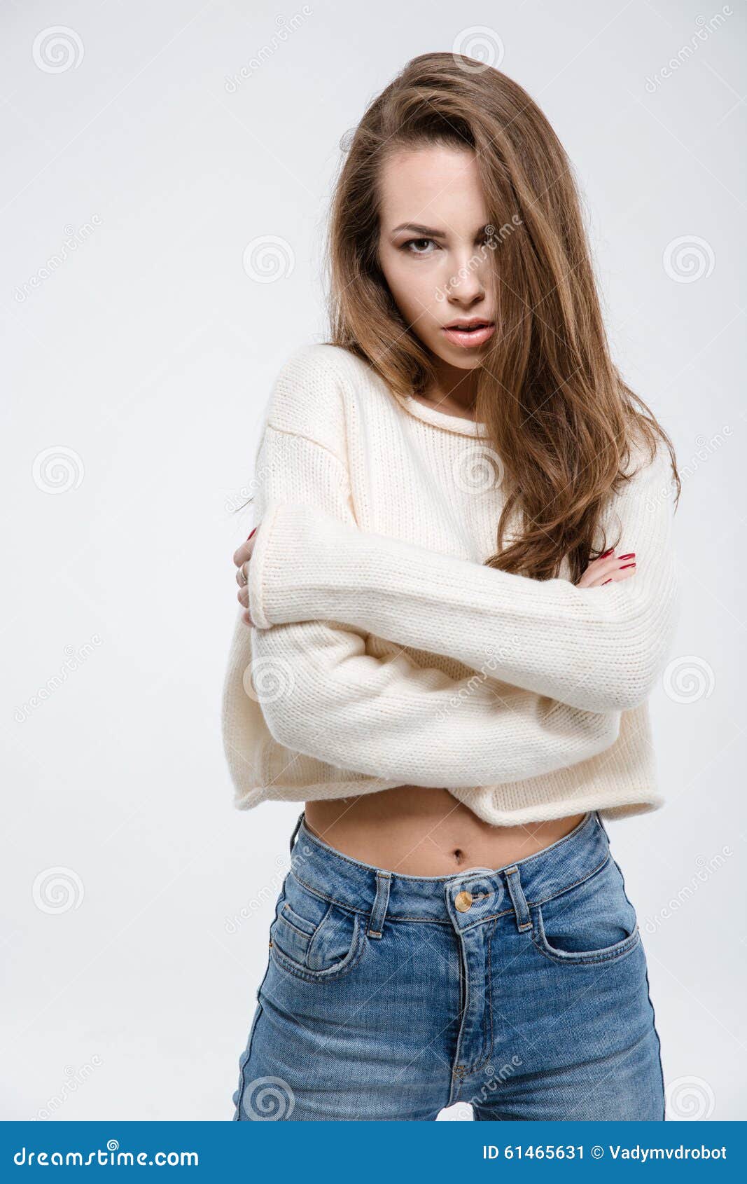 Portrait of a Casual Female Model Stock Image - Image of model ...