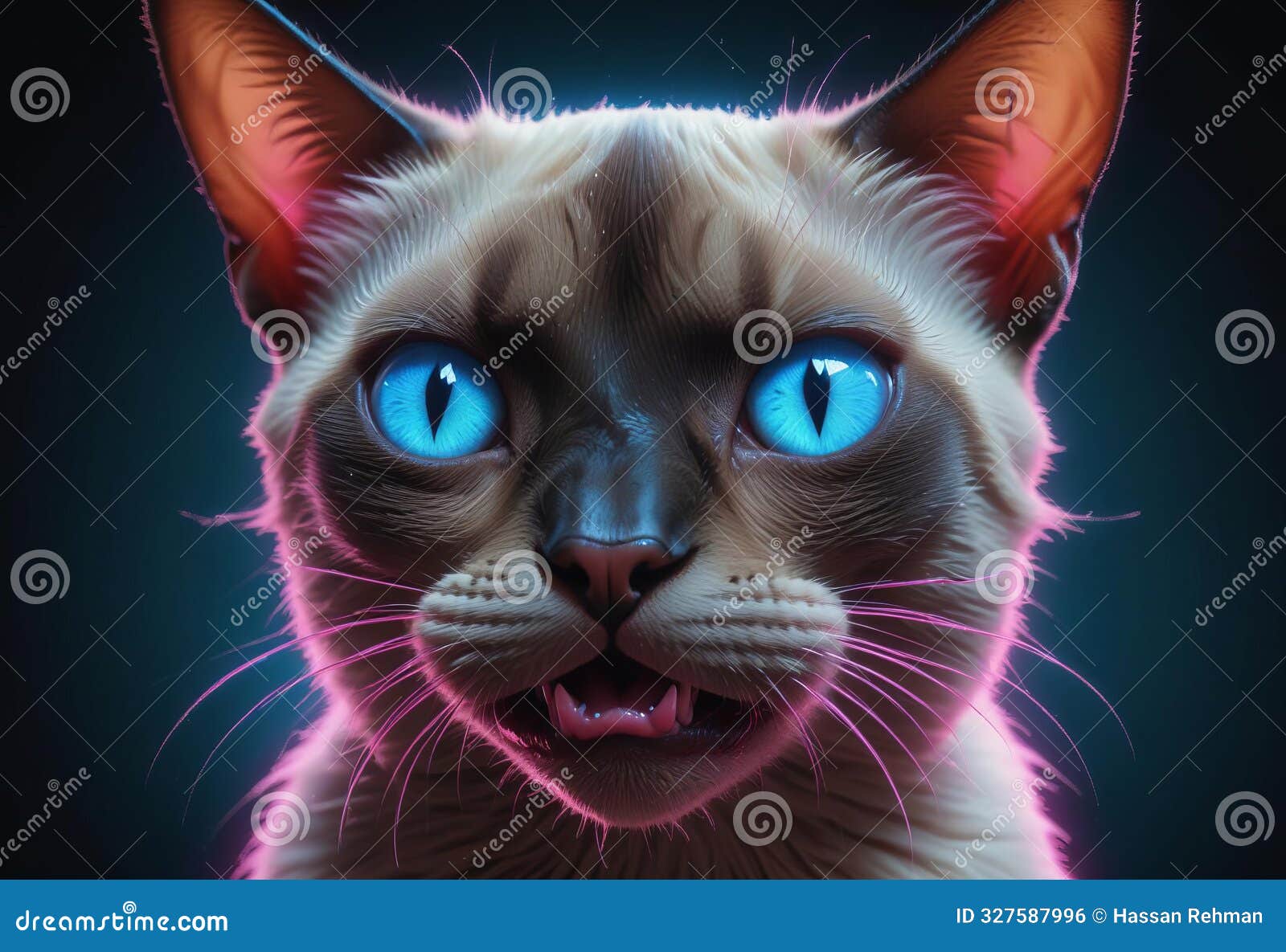 Portrait Of A Cat Dripping Pink Liquid Royalty-Free Stock Photography ...