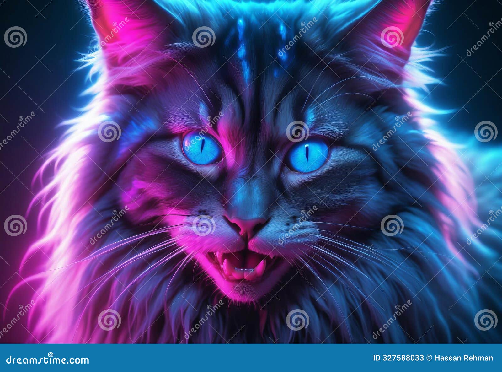 Portrait Of A Cat Dripping Pink Liquid Royalty-Free Stock Photography ...
