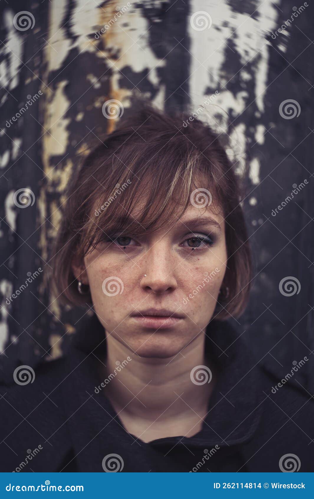 Portrait of a Caucasian Female Looking Stressed and Exhausted Stock ...