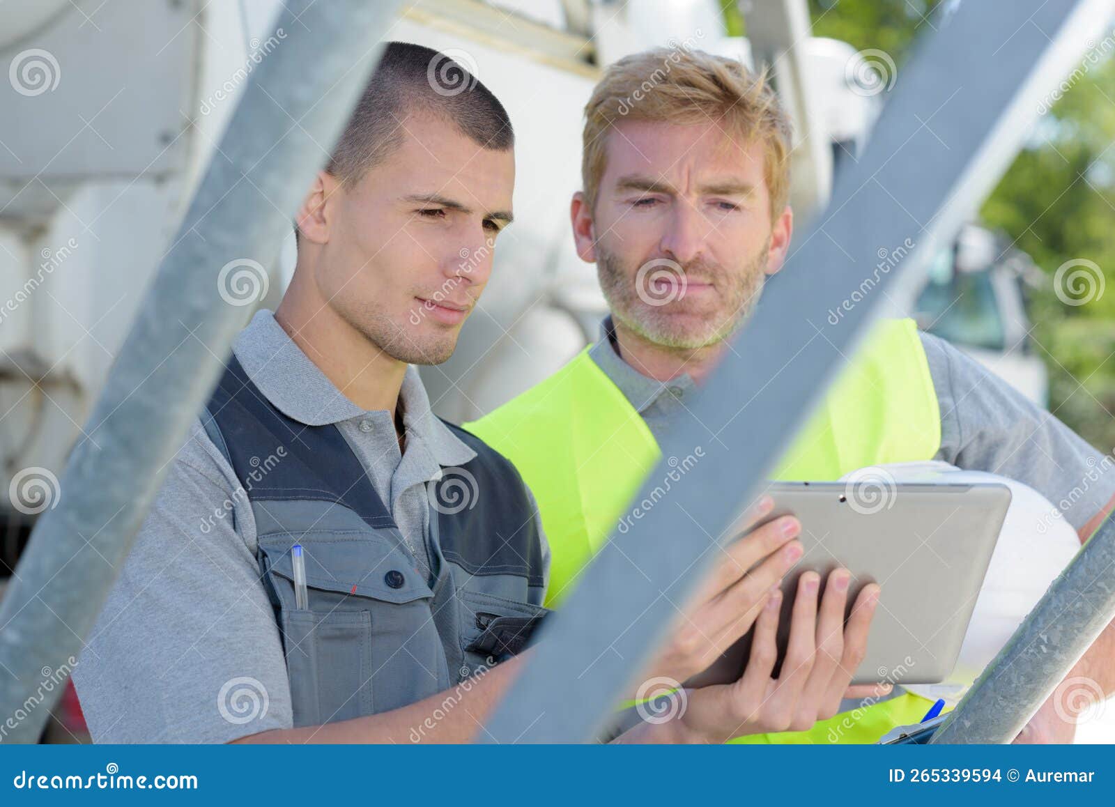 Portrait Cement Working Apprentice Stock Photo - Image of contractor ...