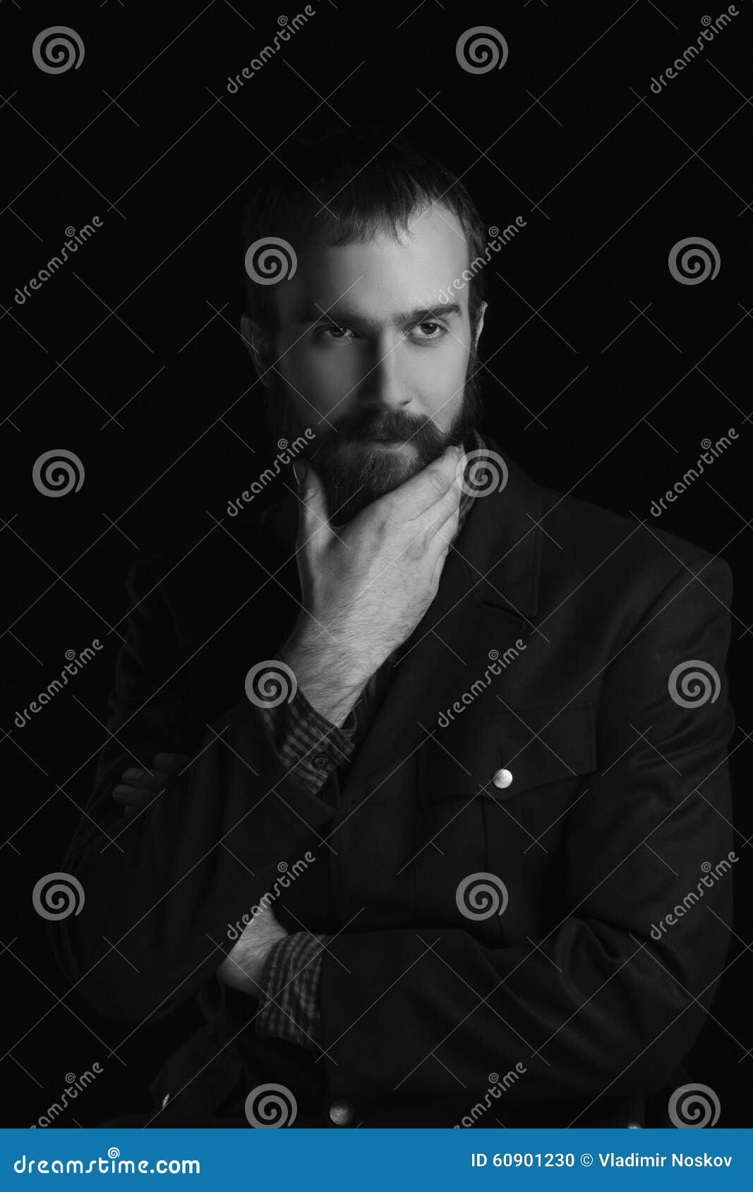 Portrait of a Charismatic Man Stock Photo - Image of features, black ...