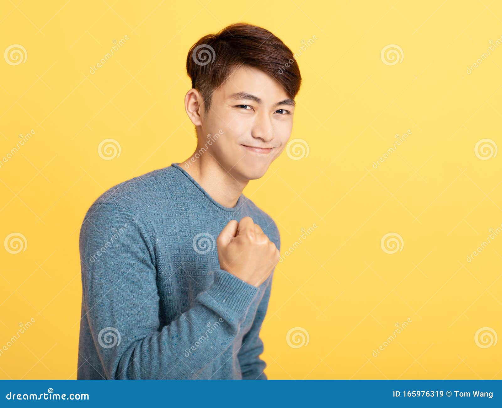 Portrait of Charming Asian Young Man Stock Image - Image of positive ...