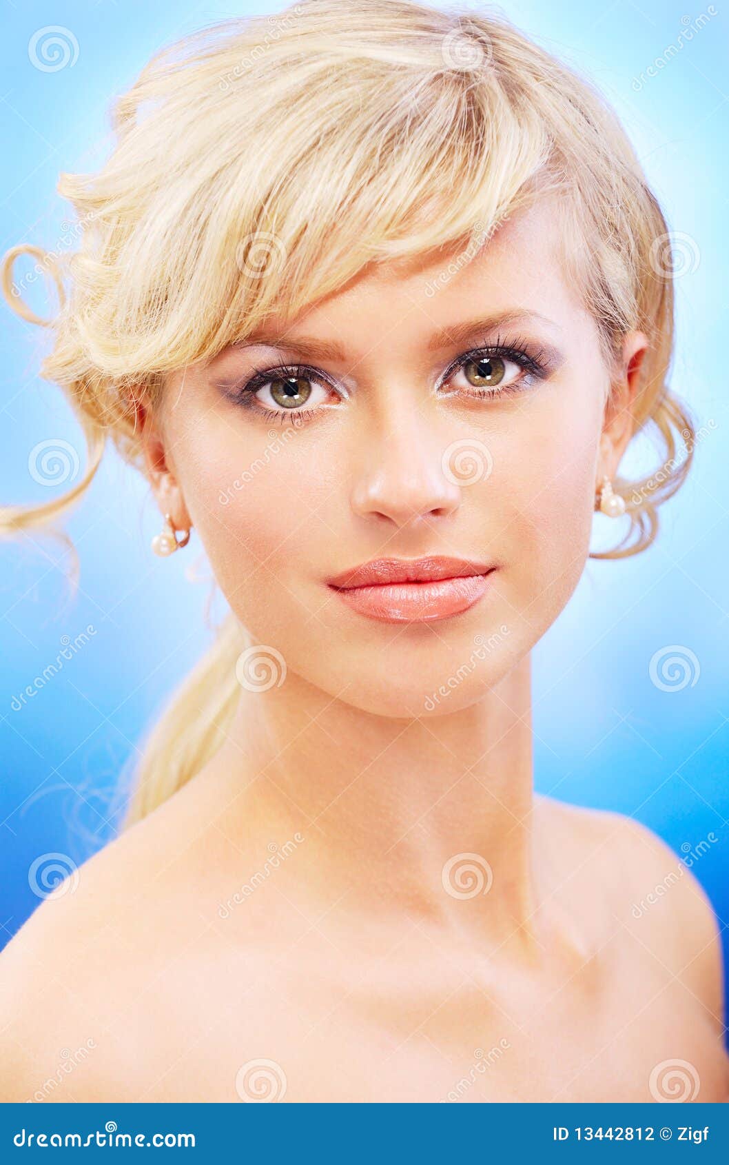 Portrait of Charming Blonde Stock Photo - Image of adult, expressing ...