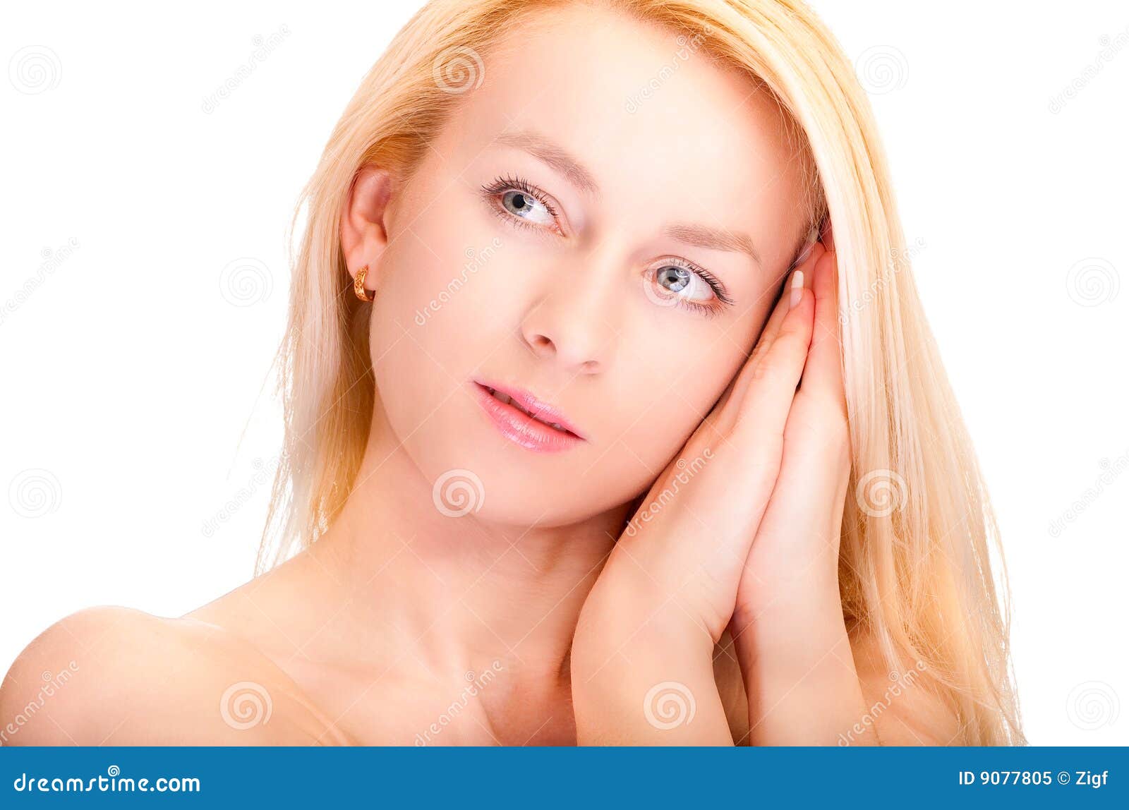 Portrait of Charming Blonde Stock Image - Image of girls, lifestyles ...