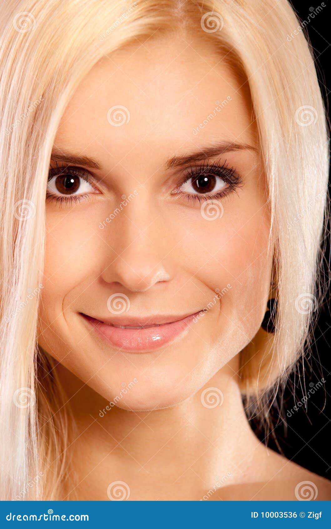 Portrait of Charming Fair-haired Girl Stock Photo - Image of face ...
