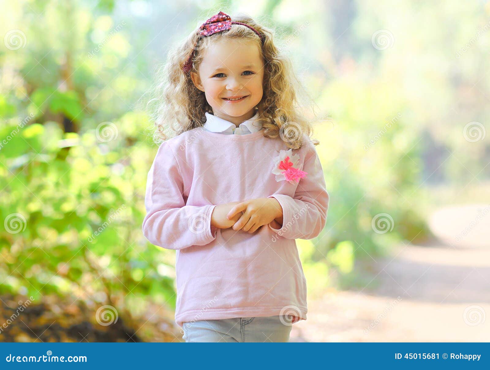 Portrait Charming Little Girl Stock Image - Image of childhood, baby ...
