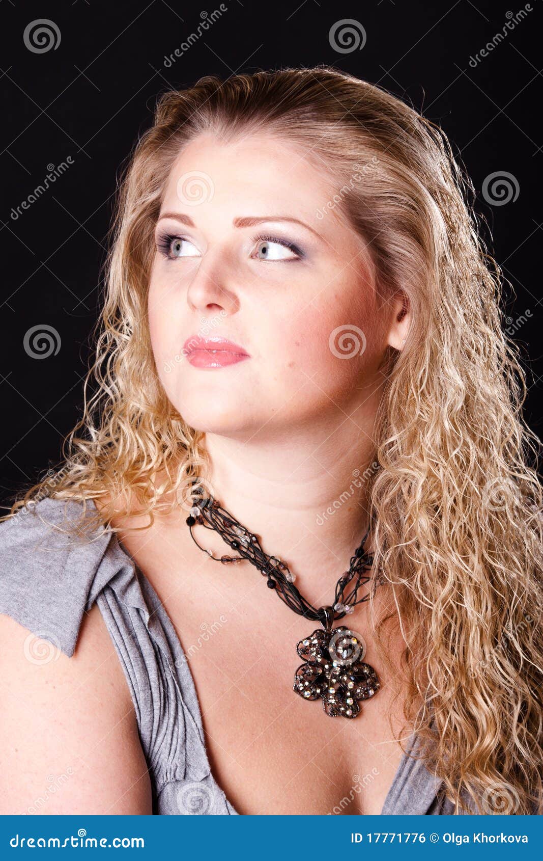 Portrait of charming woman stock photo. Image of express - 17771776