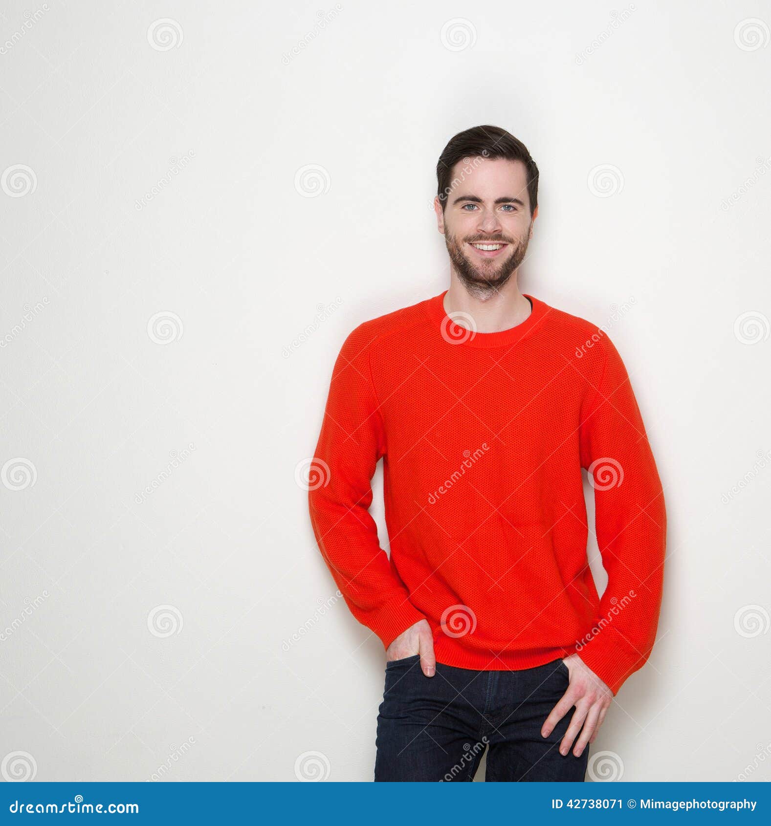 Portrait of a Charming Young Man Smiling Stock Image - Image of adult ...