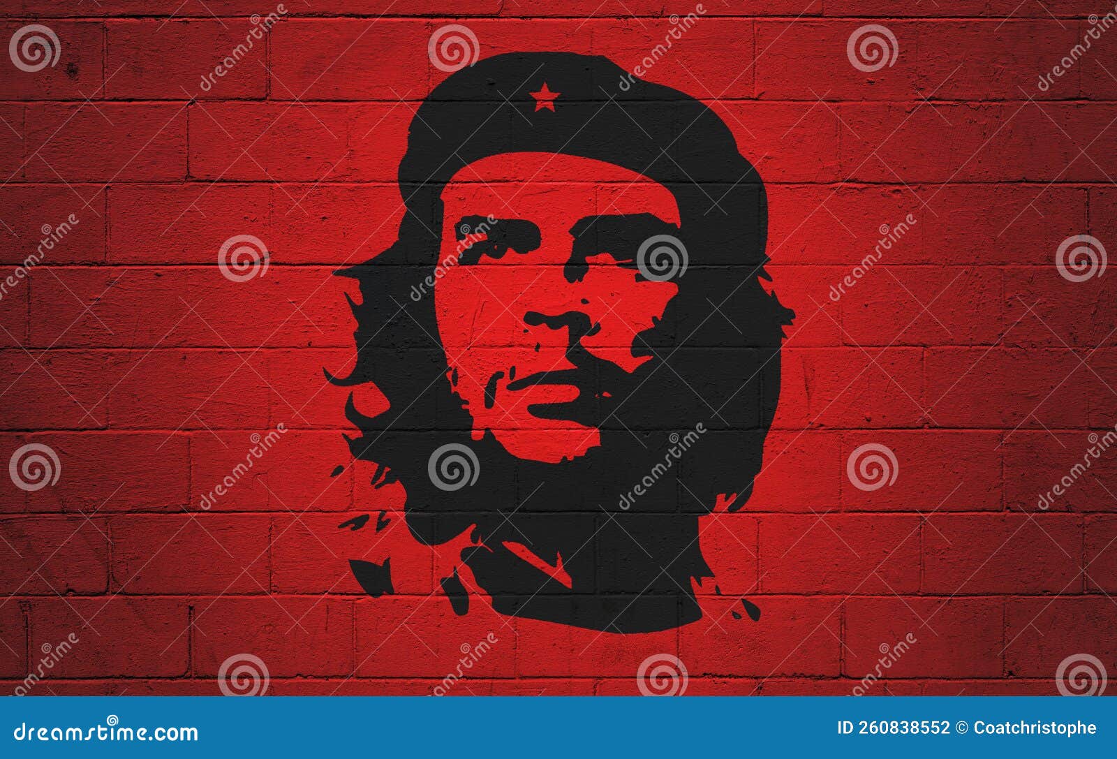 Portrait of Che Guevara on a Brick Wall Editorial Photography ...