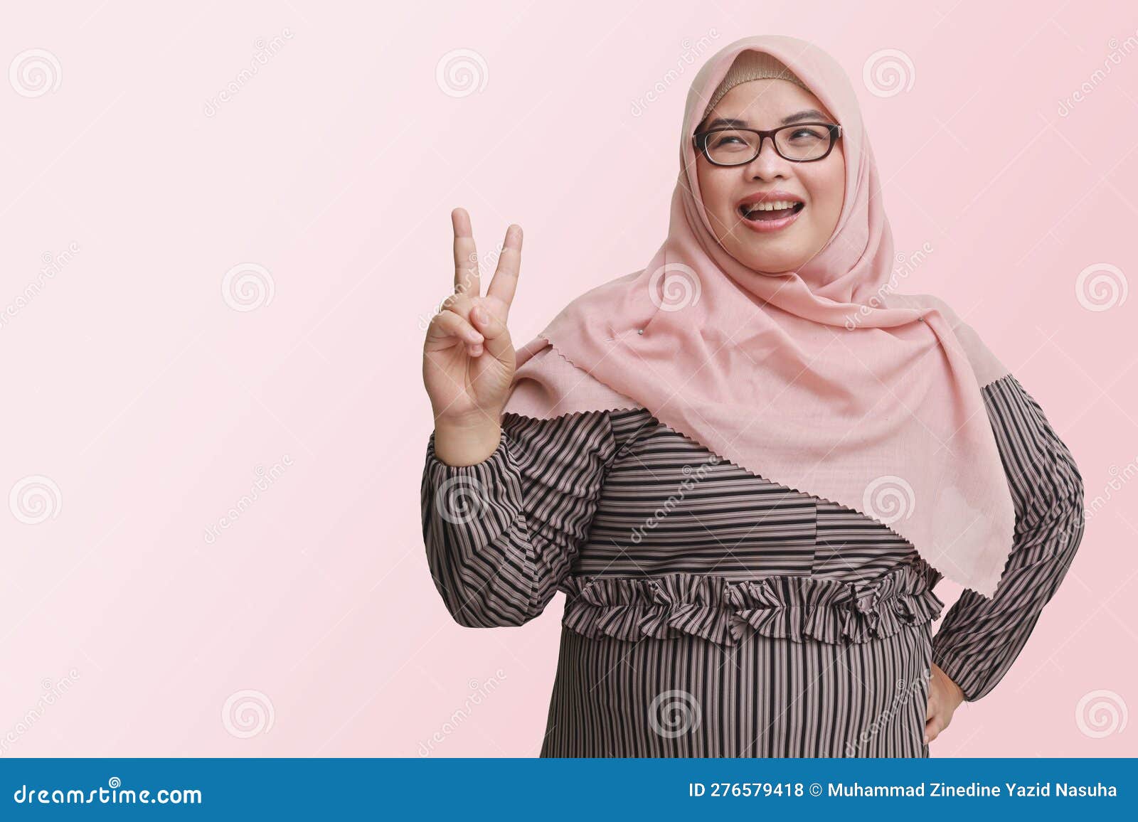 Face Peace Sign And Woman Happiness Selfie Of A Model With A Funny