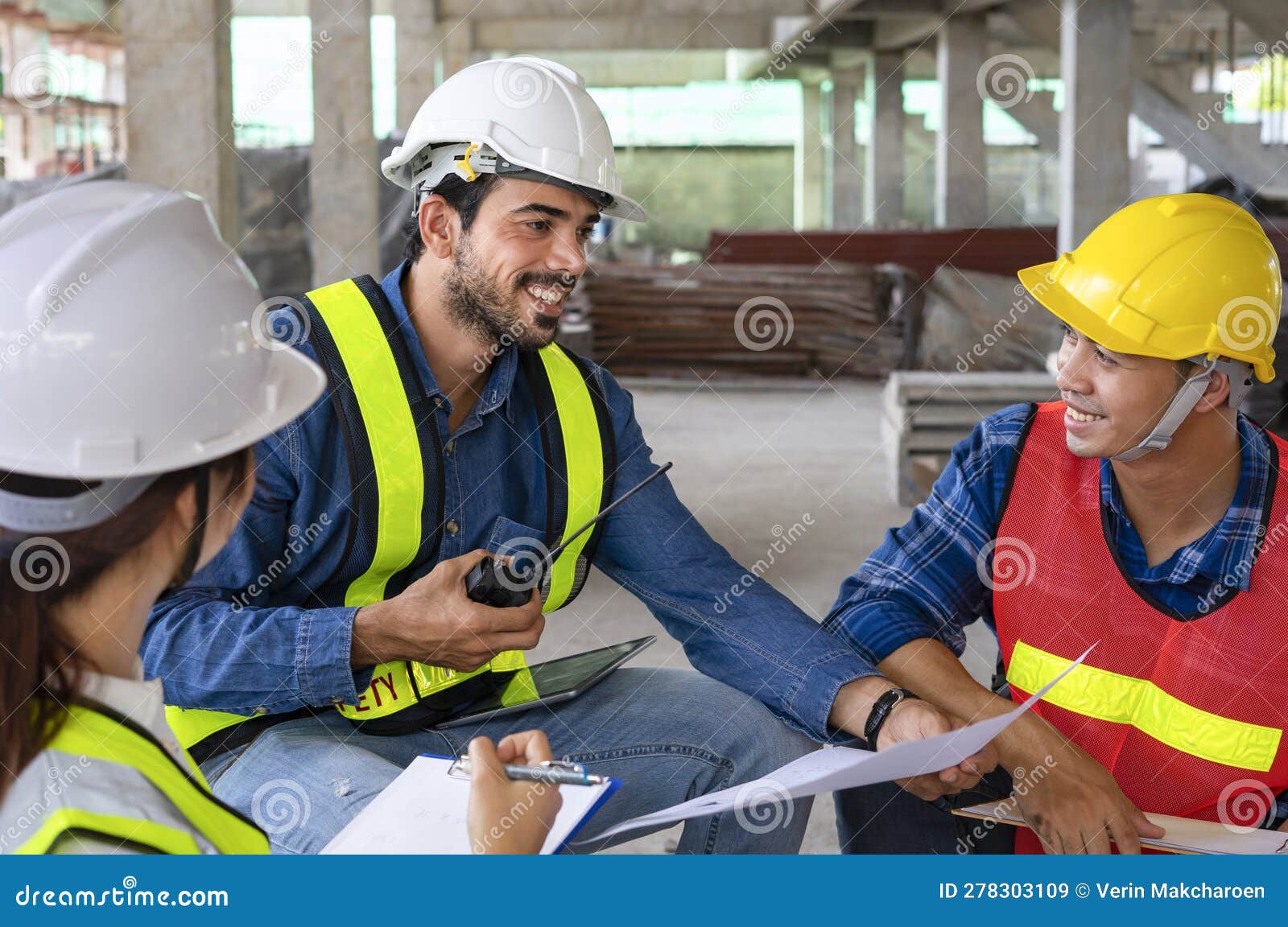 Portrait of a Cheerful Engineering Man while Having Project Solution ...