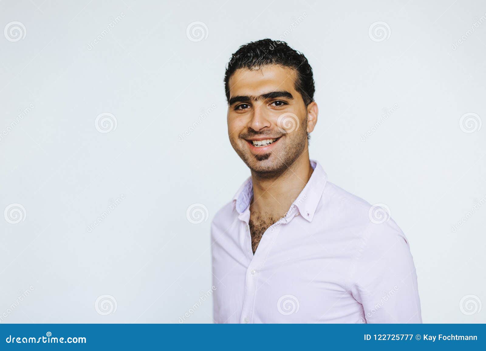 Portrait of Cheerful Syrian Man Stock Image - Image of adult, natural ...
