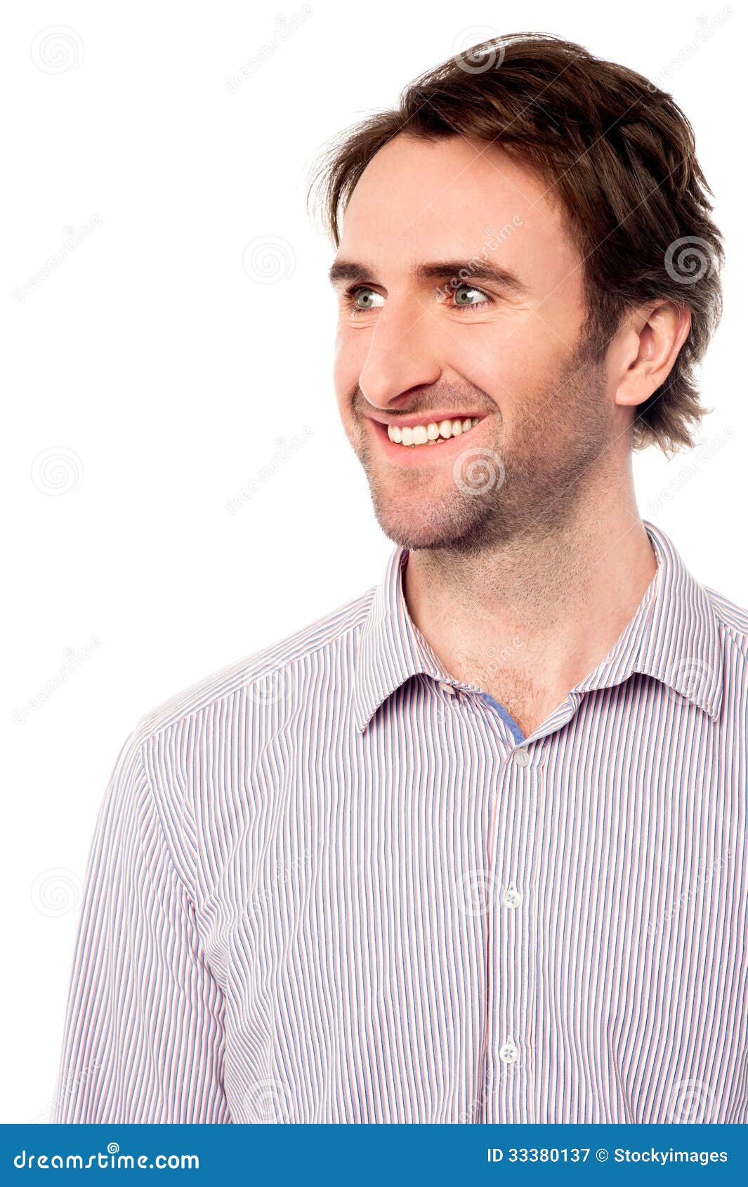 Portrait of a Cheerful Young Man Stock Image - Image of white, trendy ...