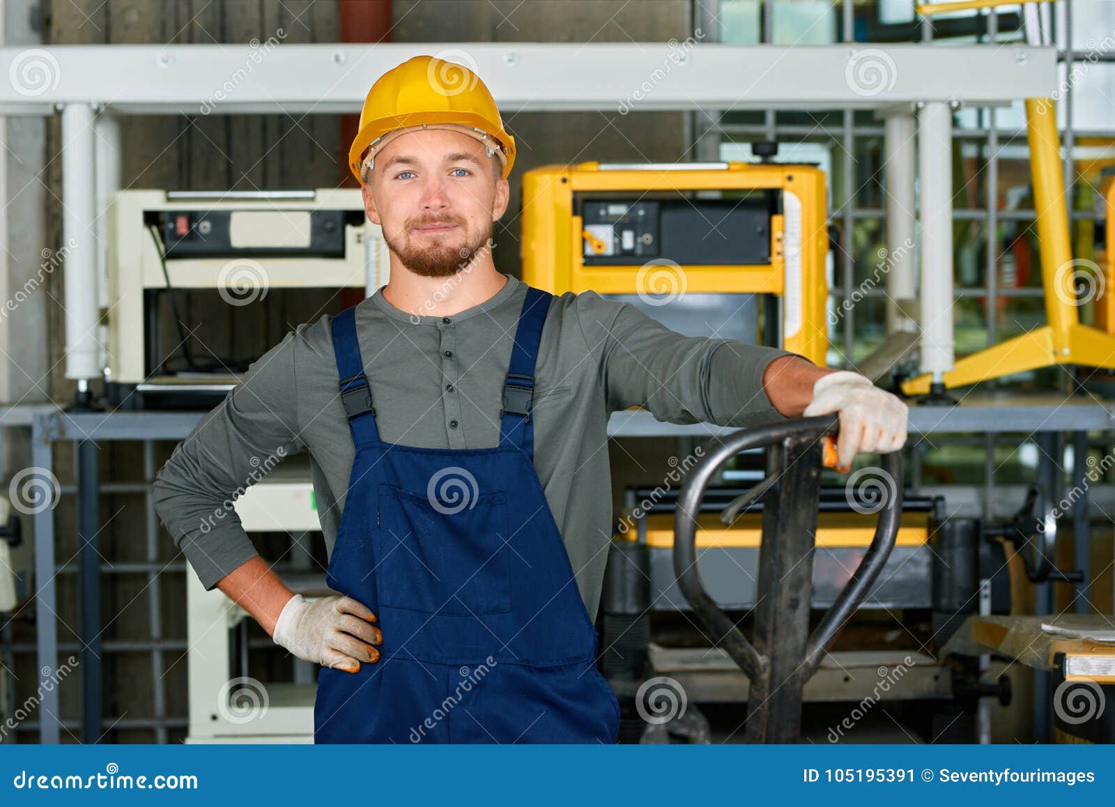 Young Workman Posing at Factory Stock Image - Image of tool, builder ...