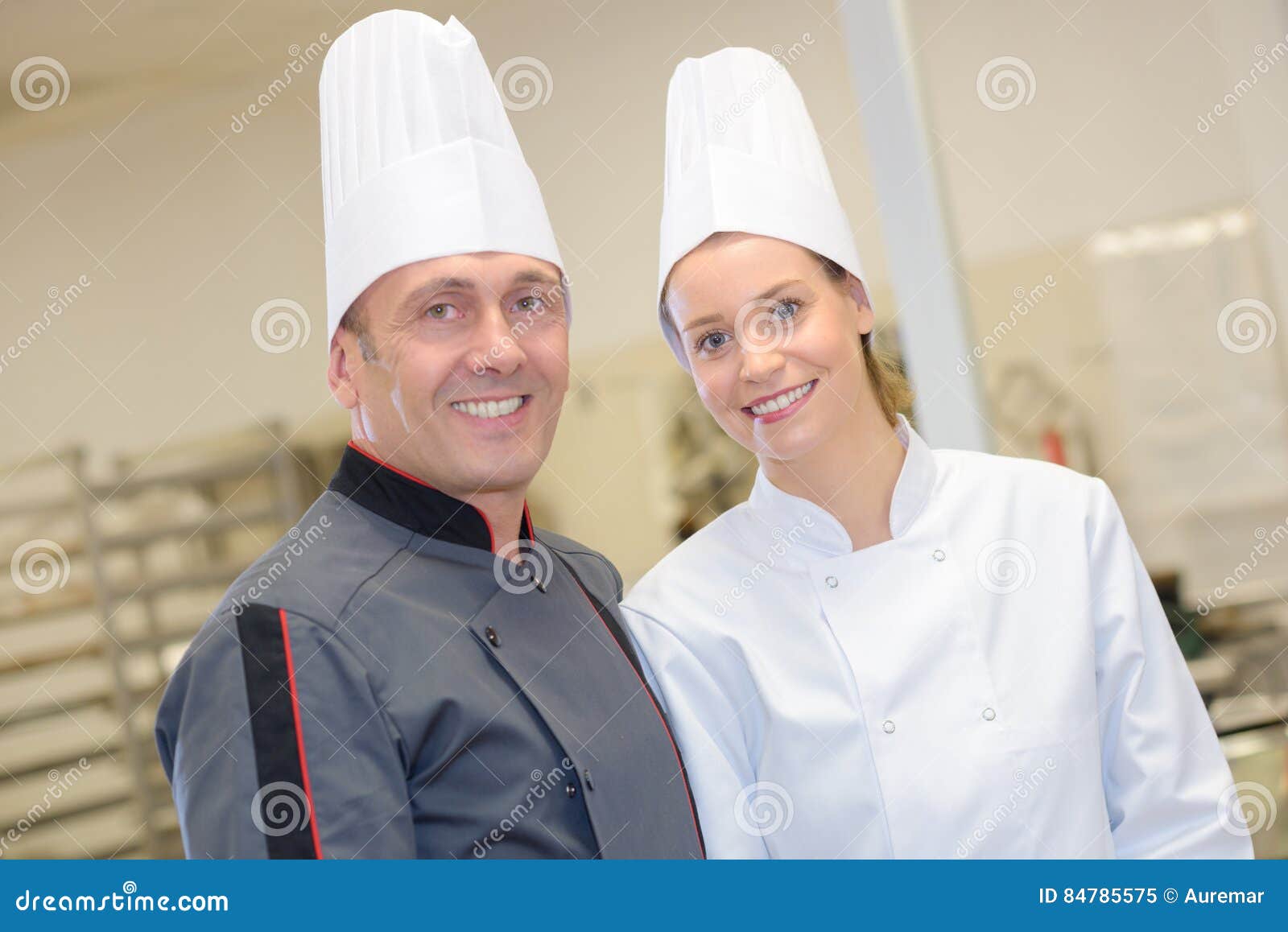 Portrait Chef with Commis Chef Stock Image - Image of staff, person ...
