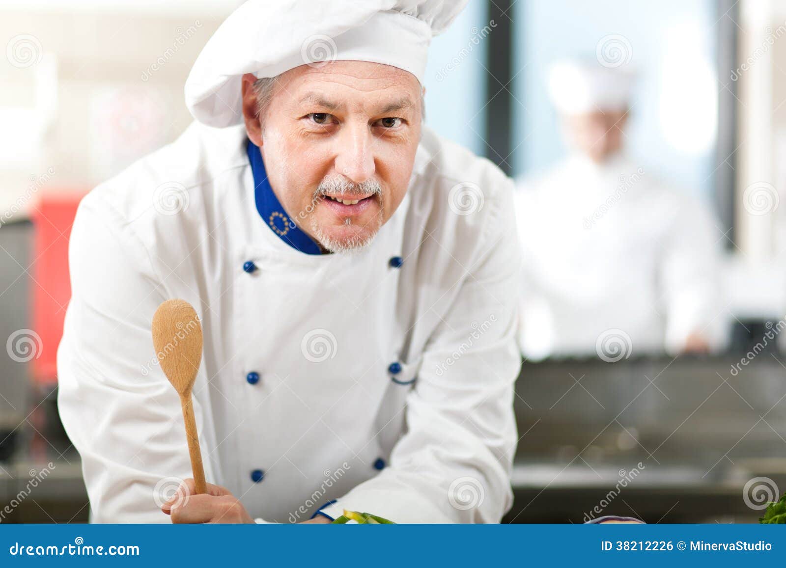 Portrait of a Chef in His Kitchen Stock Photo - Image of male, person ...