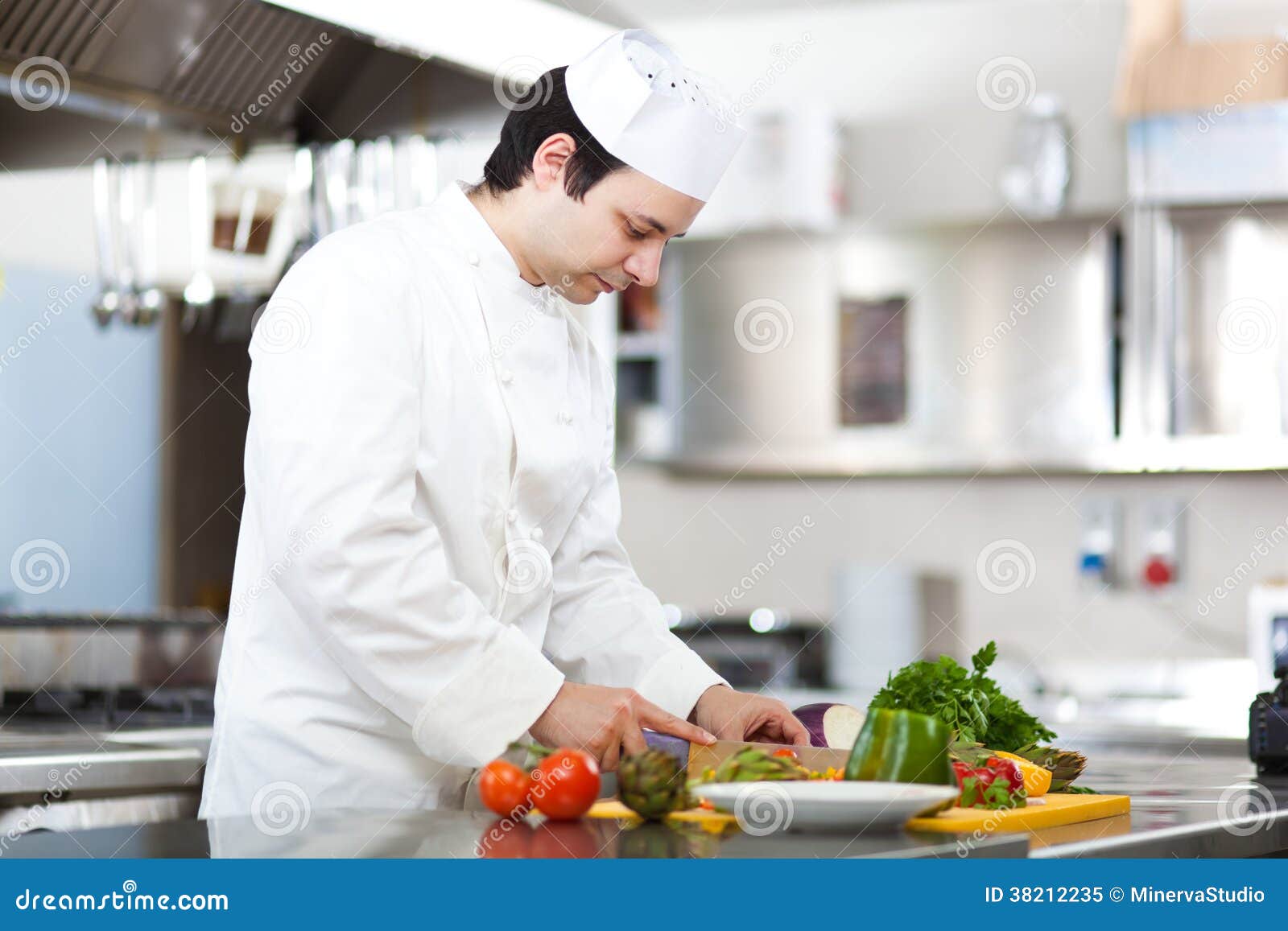 Portrait of a Chef in His Kitchen Stock Image - Image of international ...