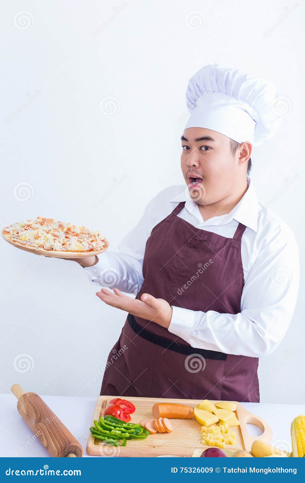 Portrait Of A Chef With Sad Expression On His Face Stock Photography ...