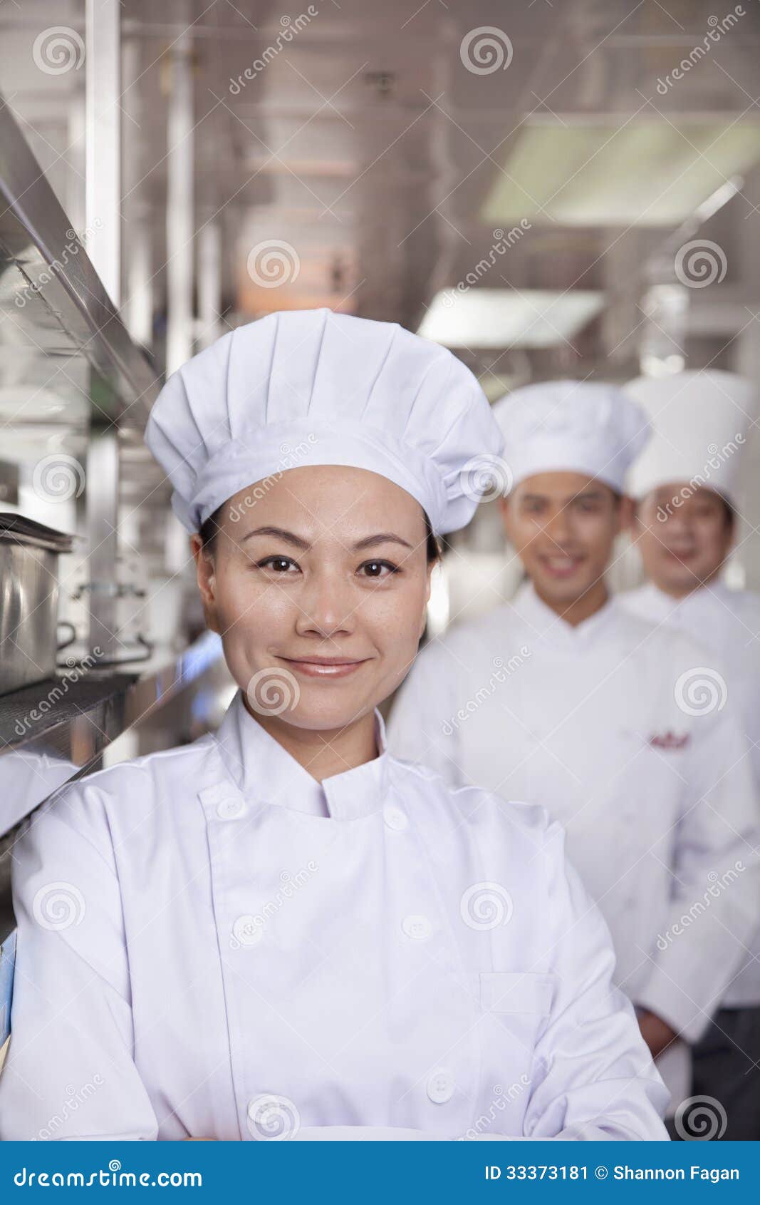 Portrait of a Chef in an Industrial Kitchen Stock Image - Image of head ...