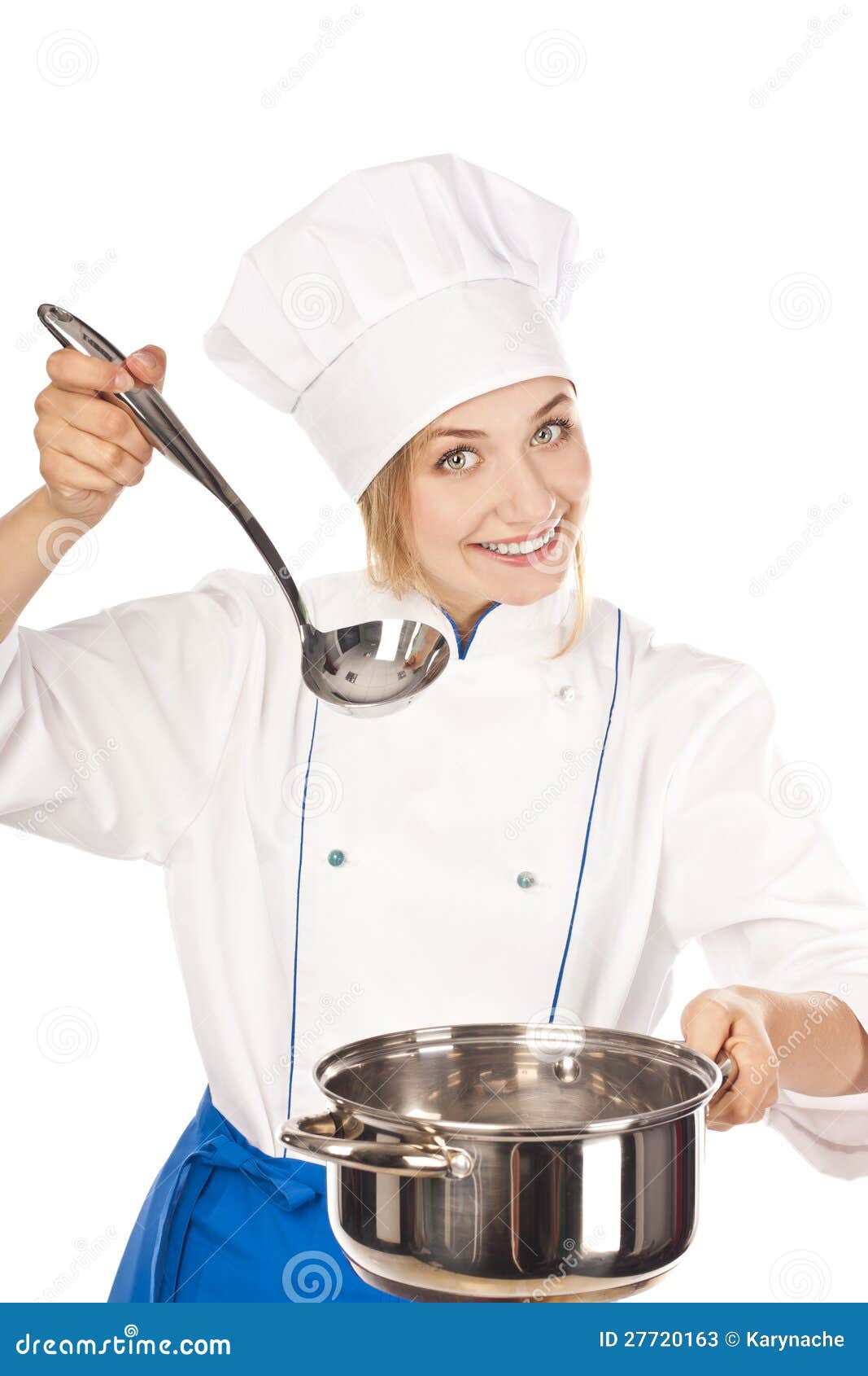 Portrait of Chef Isolated Over White Background Stock Image - Image of ...
