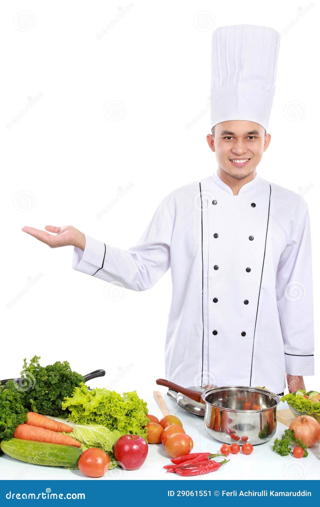 Portrait of chef smiling stock image. Image of confidence - 29061551