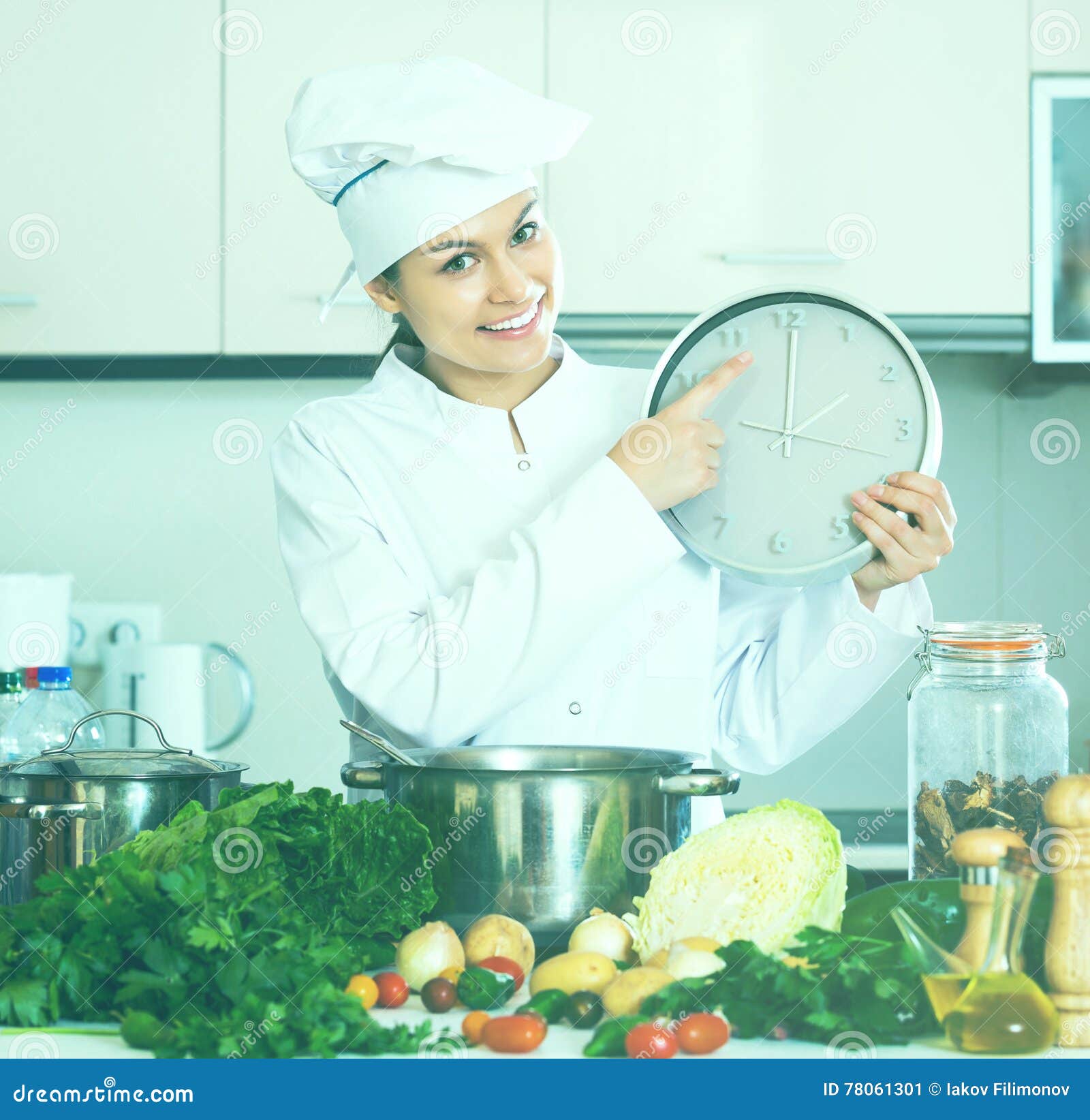 Portrait of Chef with Vegetables Stock Image - Image of american, diet ...