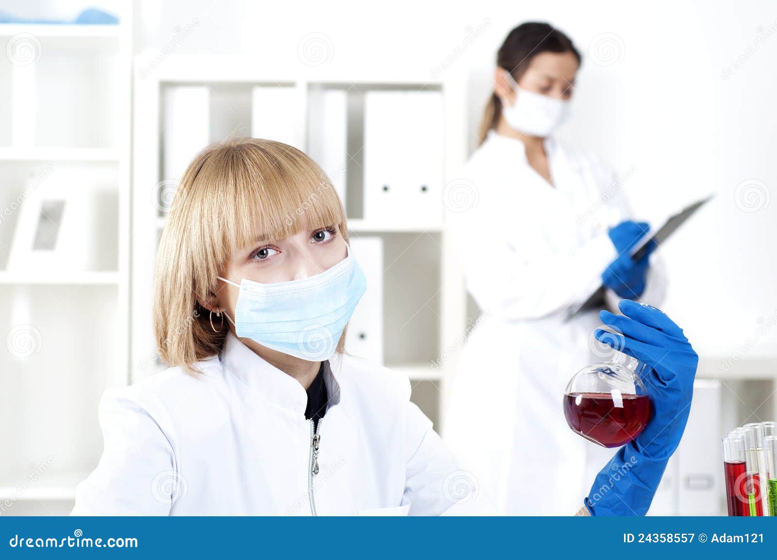 Portrait of chemists stock image. Image of liquid, caucasian - 24358557