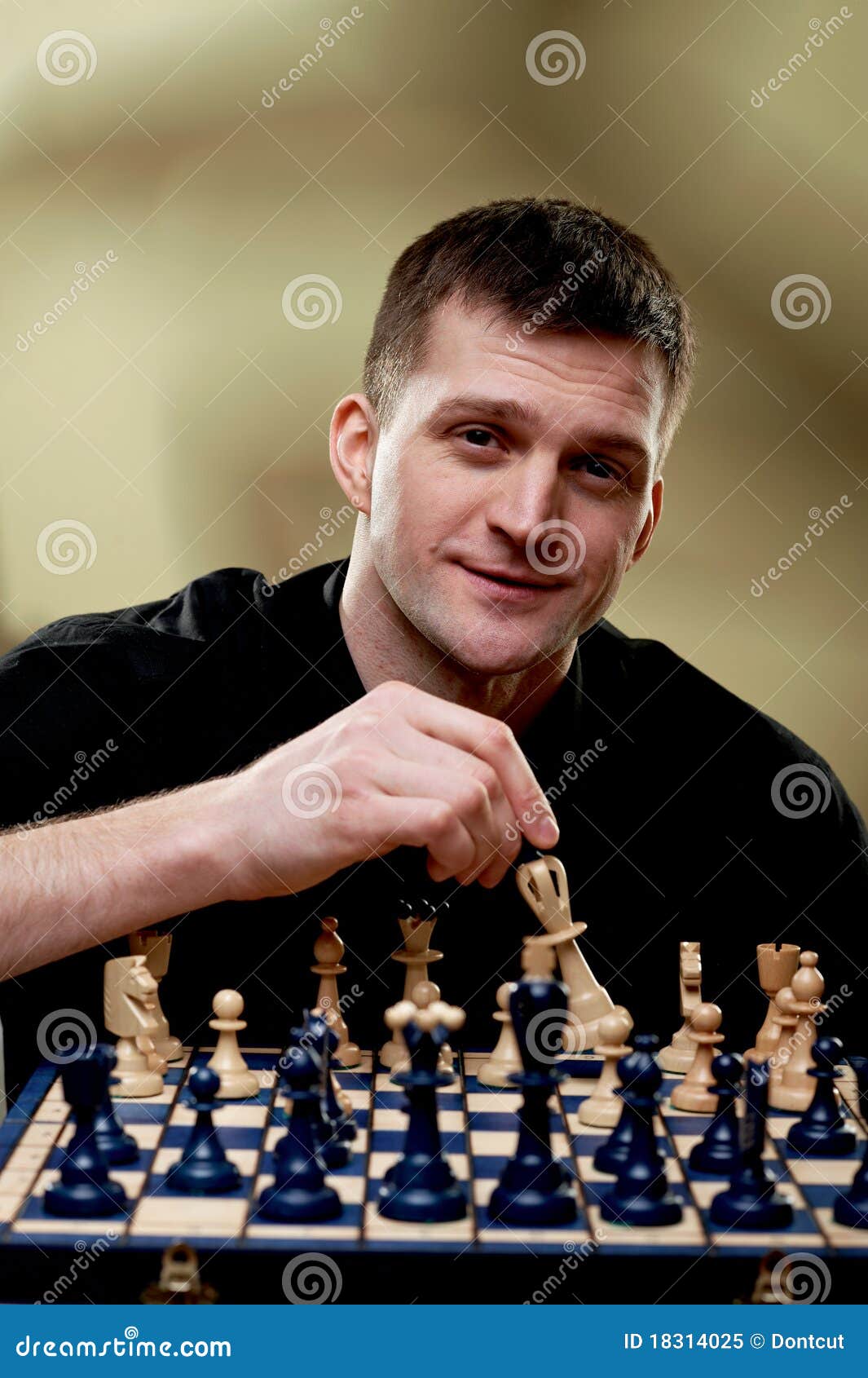 Portrait of a chess player stock image. Image of compete - 18314025