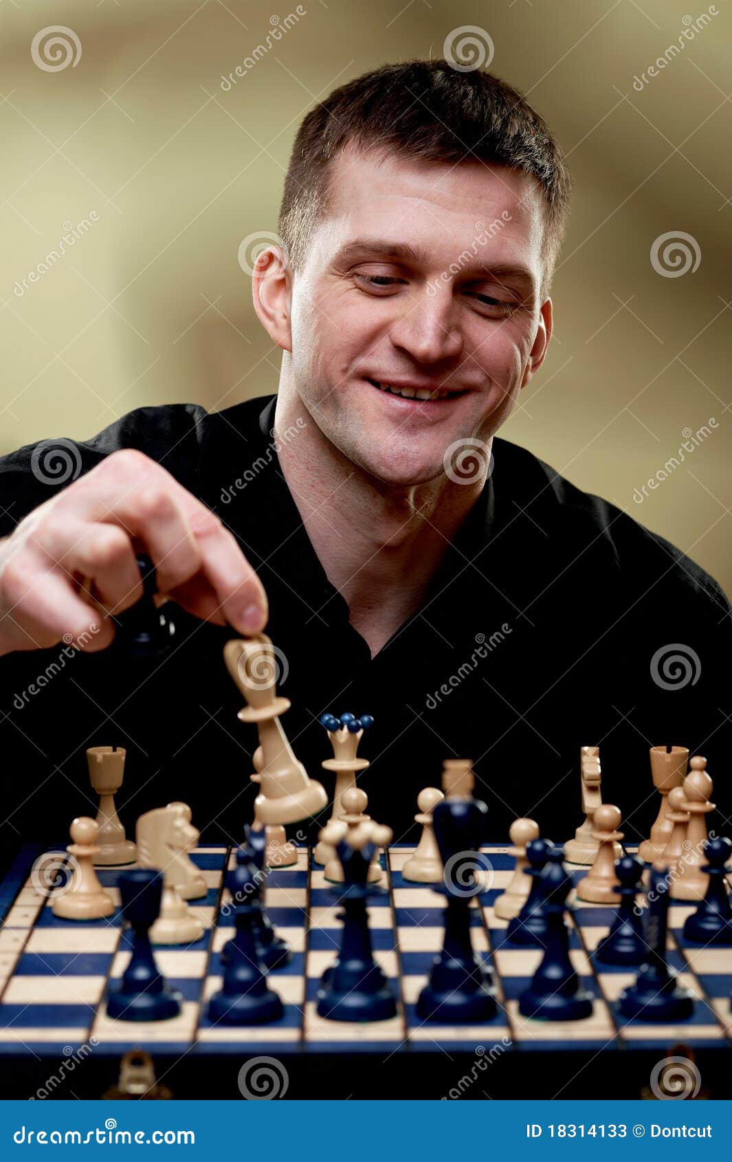 Portrait of a chess player stock image. Image of genius - 18314133