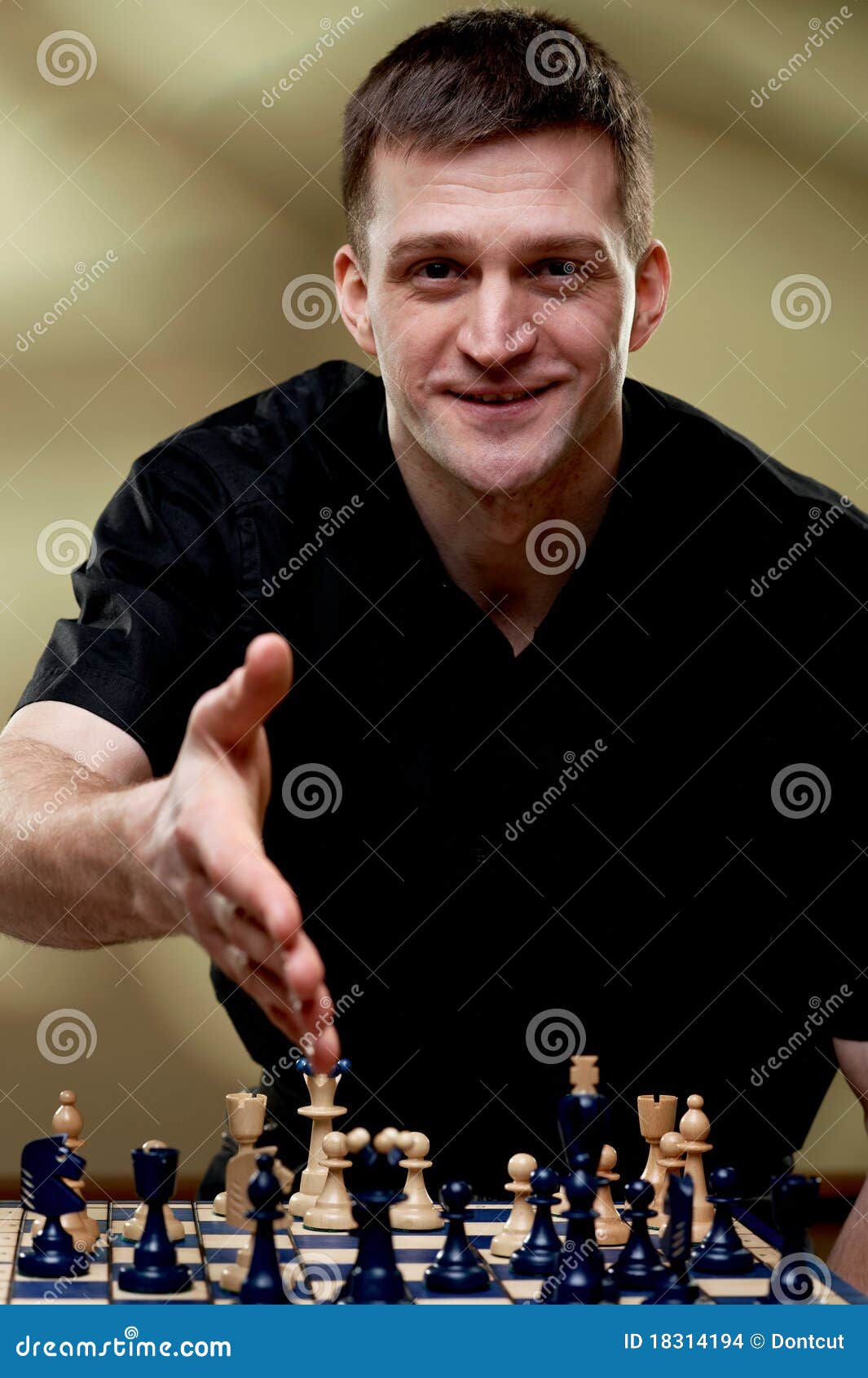 Portrait of a chess player stock photo. Image of lose - 18314194