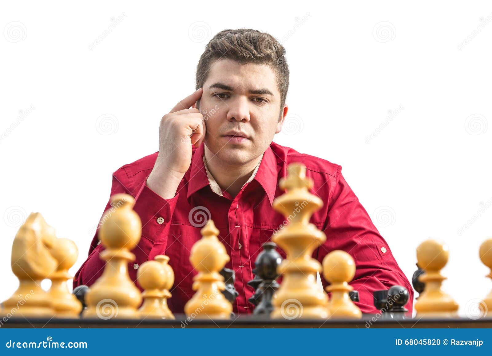 Portrait of a Chess Player stock photo. Image of play - 68045820