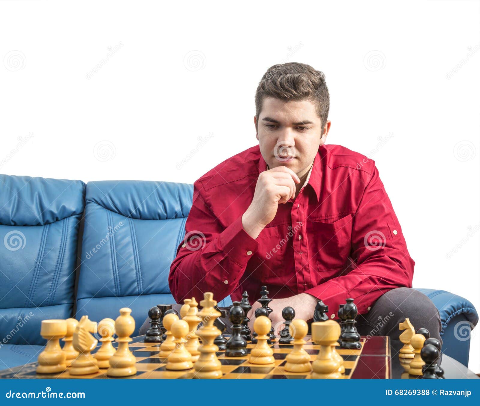 Portrait of a Chess Player stock photo. Image of game - 68269388