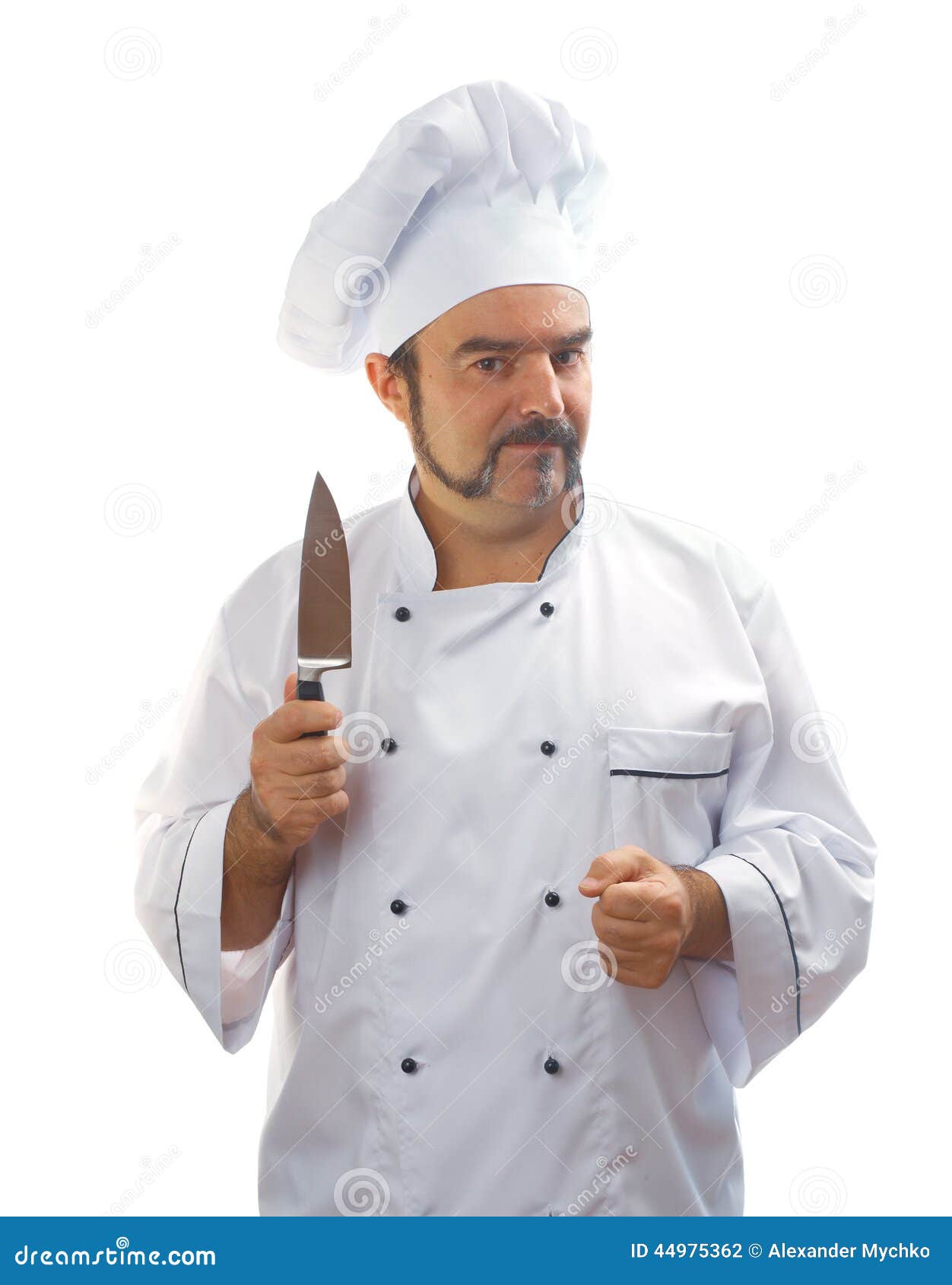 Portrait of chief coo stock photo. Image of knife, uniform - 44975362