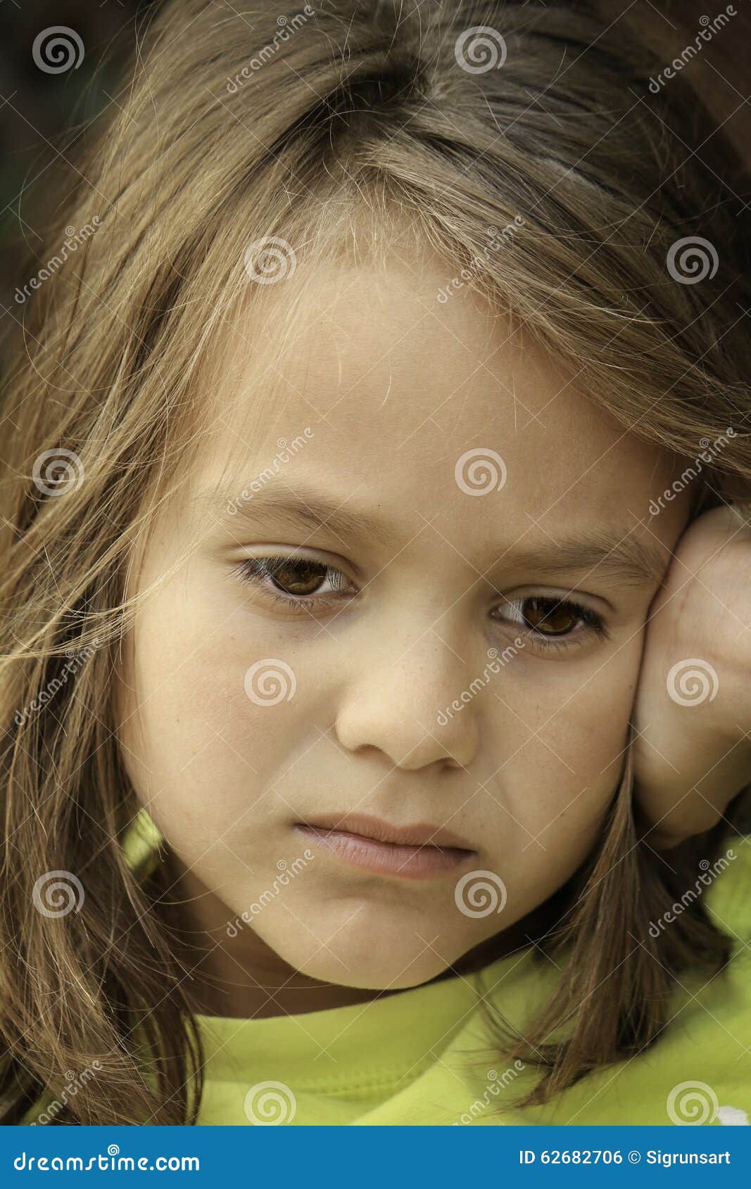 Portrait of a Child stock photo. Image of young, thought - 62682706