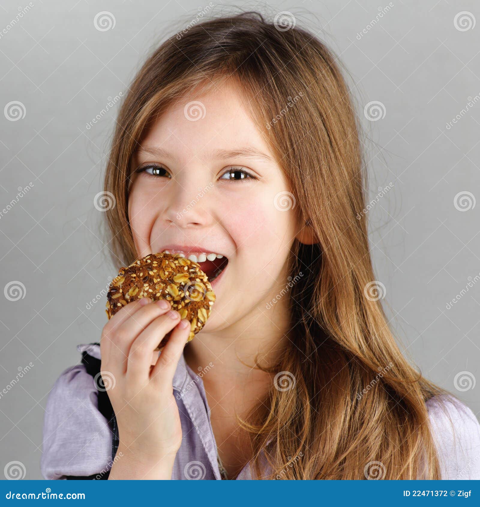 Portrait of Child (girl), Bites Stock Photo - Image of healthy ...