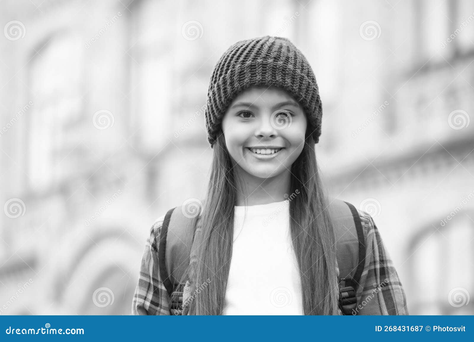 Portrait of Child with Happy Face, Copy Space Stock Image - Image of ...
