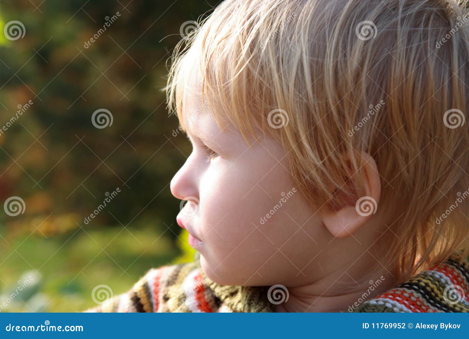 Portrait of the Child, Sideface Stock Photo - Image of person, face ...