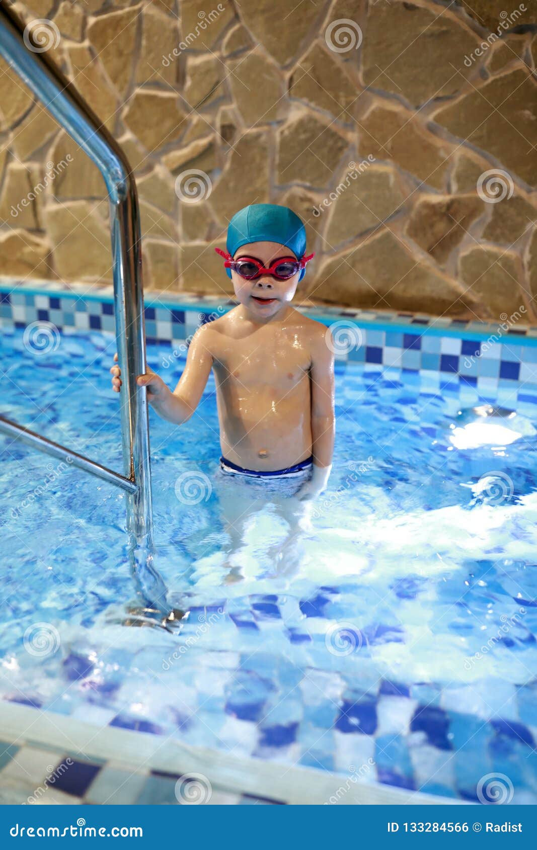 Child in swimming pool stock photo. Image of real, resort - 133284566