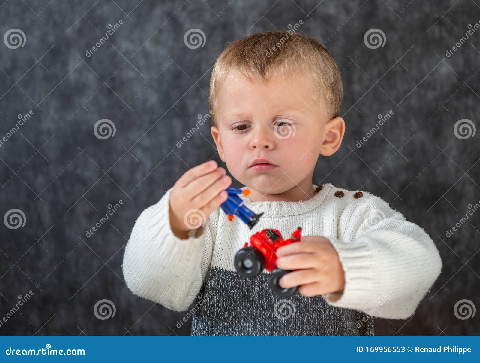 Portrait of Child Two Years Old Playing Stock Image - Image of small ...
