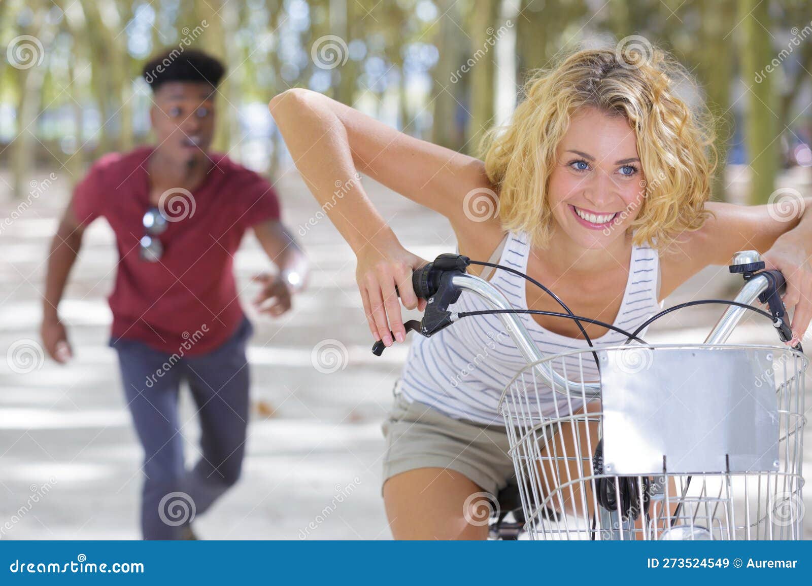 Portrait Childish Couple Having Fun Stock Image - Image of young ...