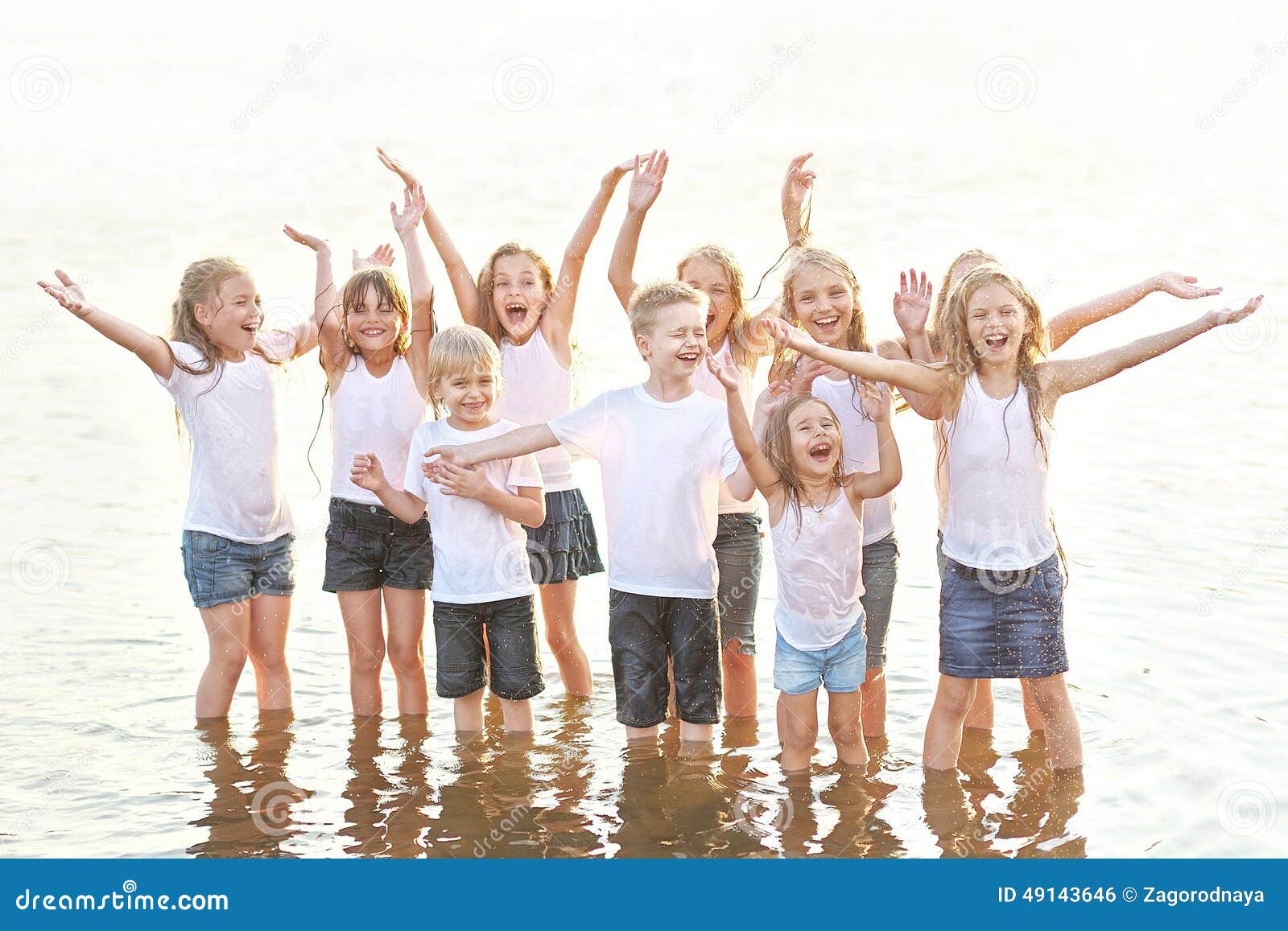 Portrait of Children on the Beach Stock Photo - Image of adorable ...