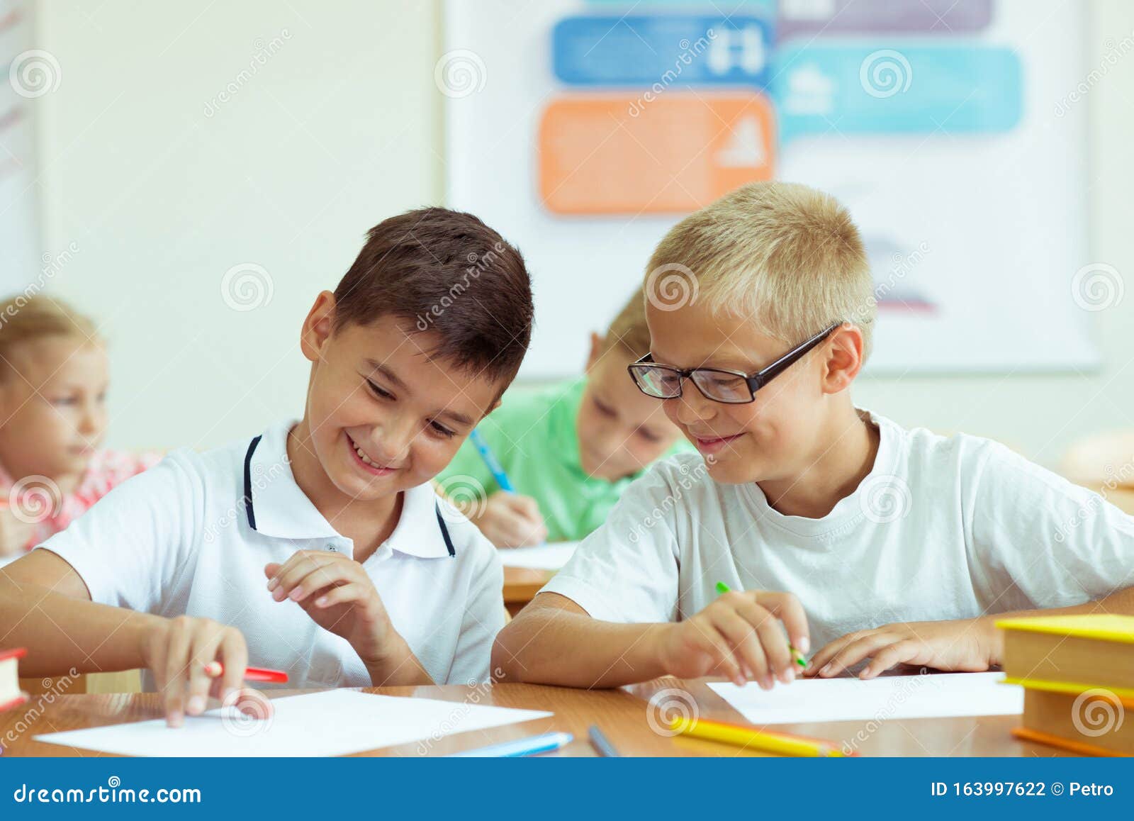 Portrait of Children in Shool Stock Photo - Image of lifestyle, female ...