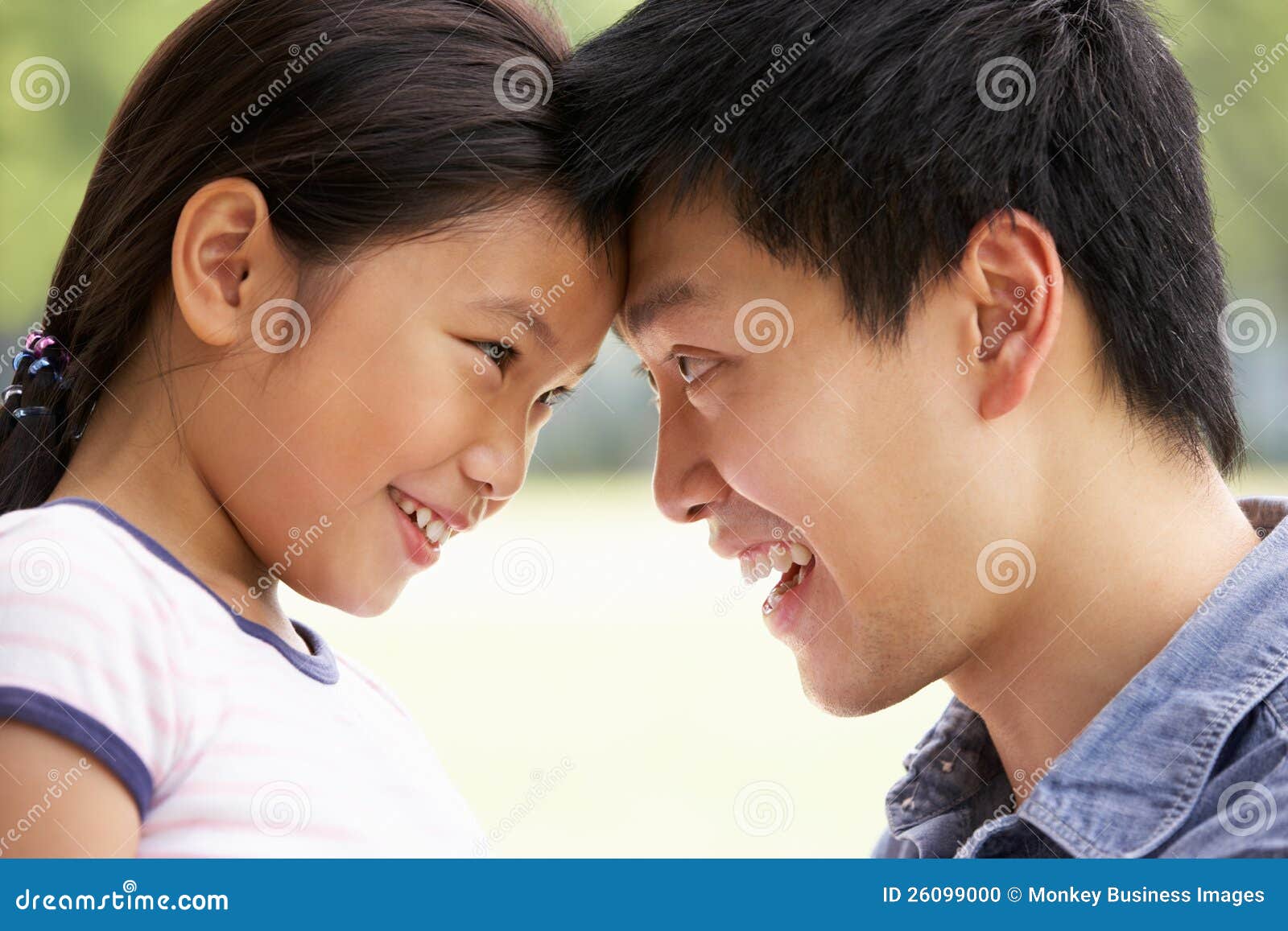 Portrait of Chinese Father with Daughter Stock Photo - Image of female ...