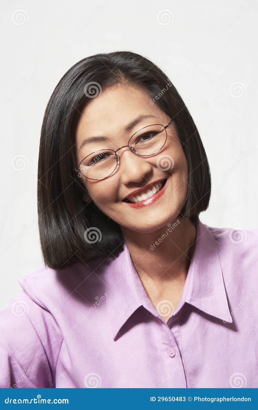 Portrait of a Chinese Woman Smiling Stock Image - Image of smart ...