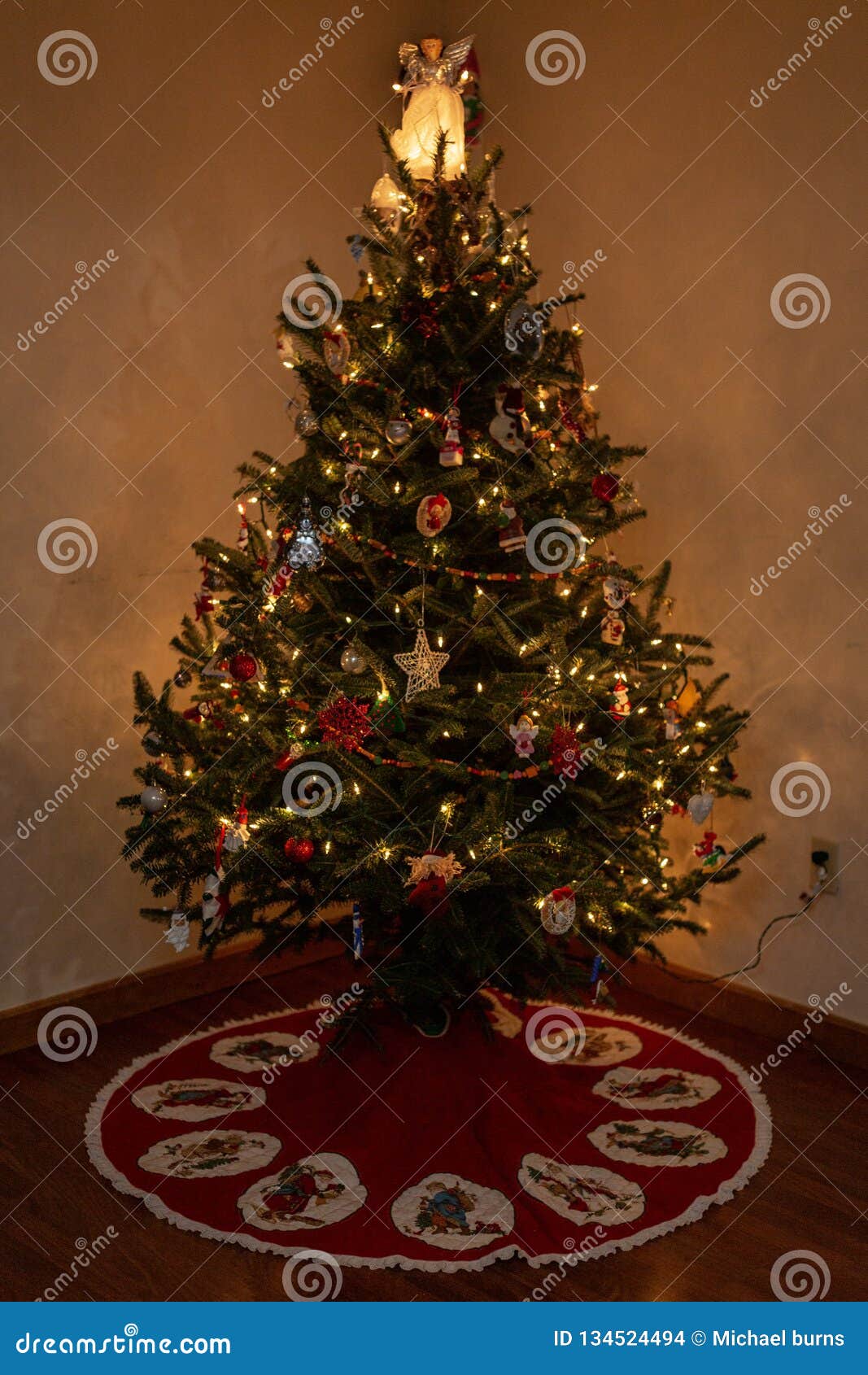 Portrait of a Christmas Tree Stock Photo - Image of church, grandma ...